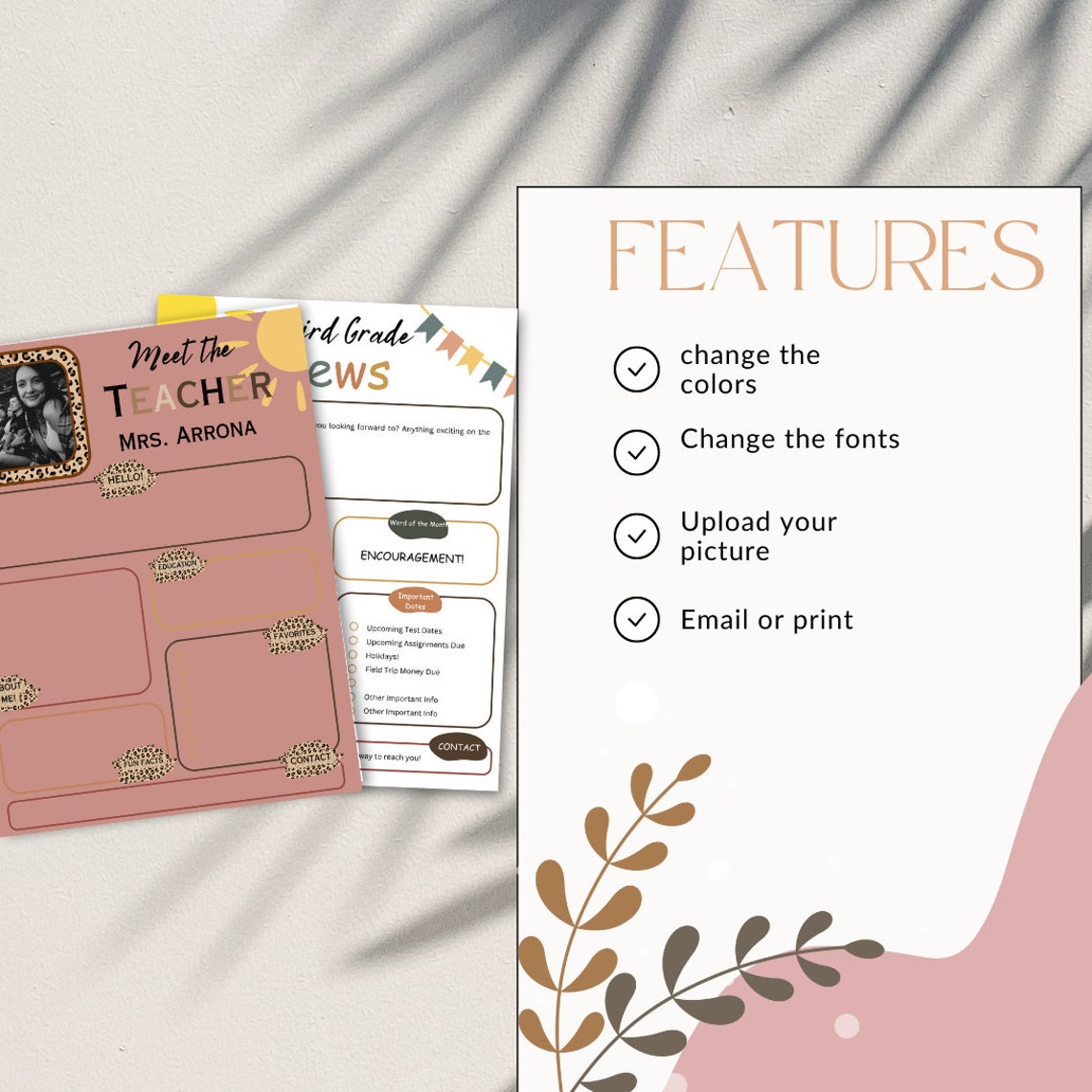 Meet the Teacher Classroom, Weekly News Canva Editable Template - Etsy