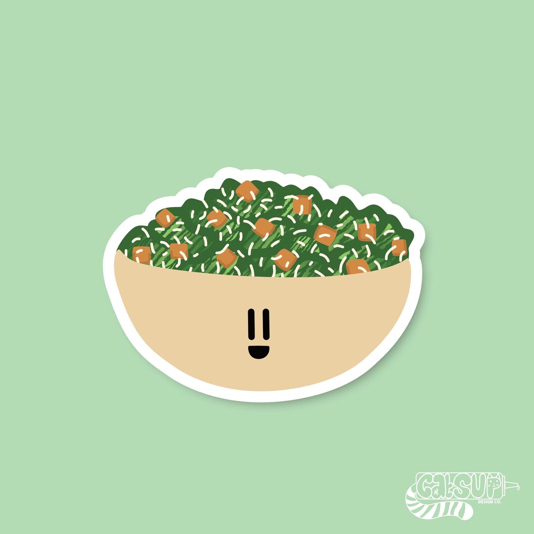 Cute Stickers Ceasar Salad Hand Drawn Sticker Vinyl Stickers Laptop ...