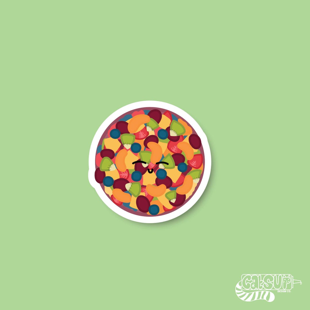 Cute Stickers Summer Fruit Salad Strawberry Mango Sticker Vinyl ...