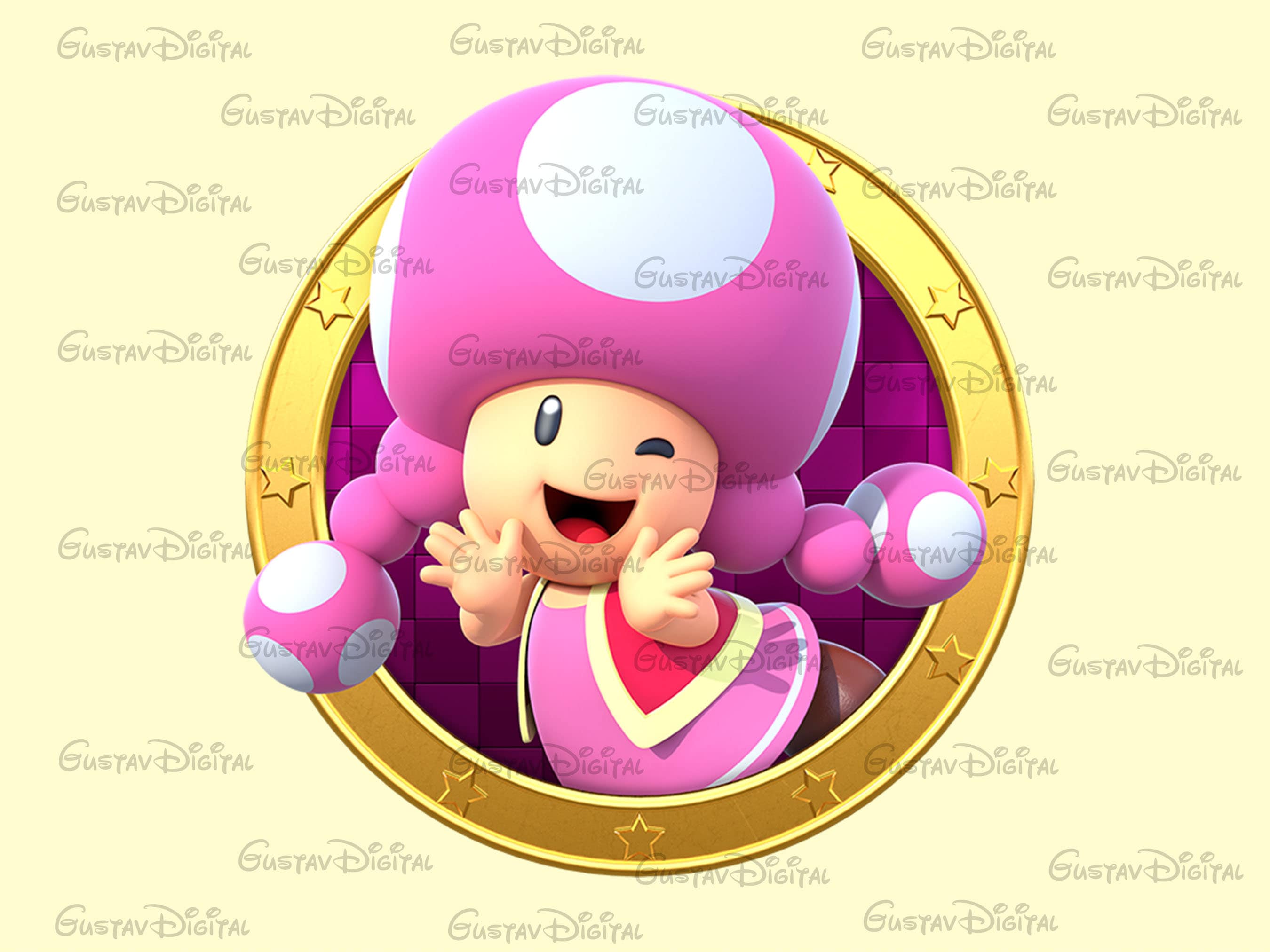 Super Mario Pink Toad Circle Png,pink Toad Circle Png,toad Png,mario ...