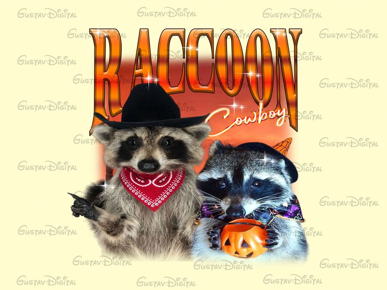 Raccoon Cowboy PNG, Raccoon PNG, Cute PNG, Raccoon Funny Gift for Him ...