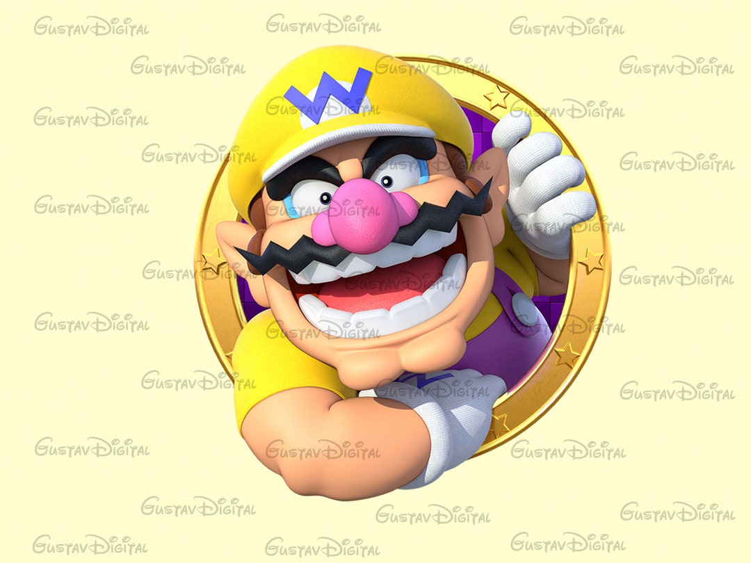 Wario PNG, Super Mario Wario Png, Super Mario Bros, Instant Download ...