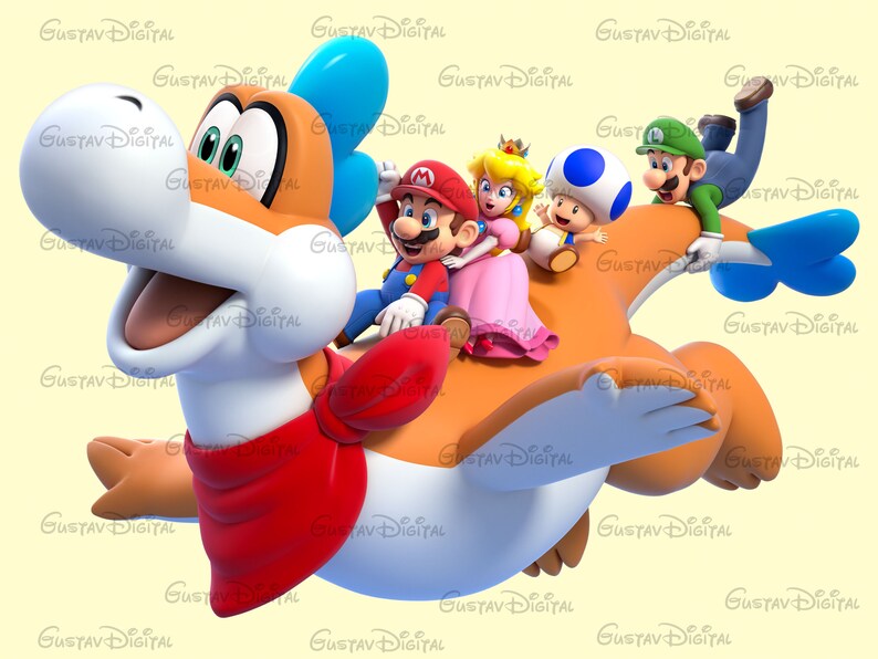 Super Mario Family Png, Super Mario Digital File, Instant Download ...