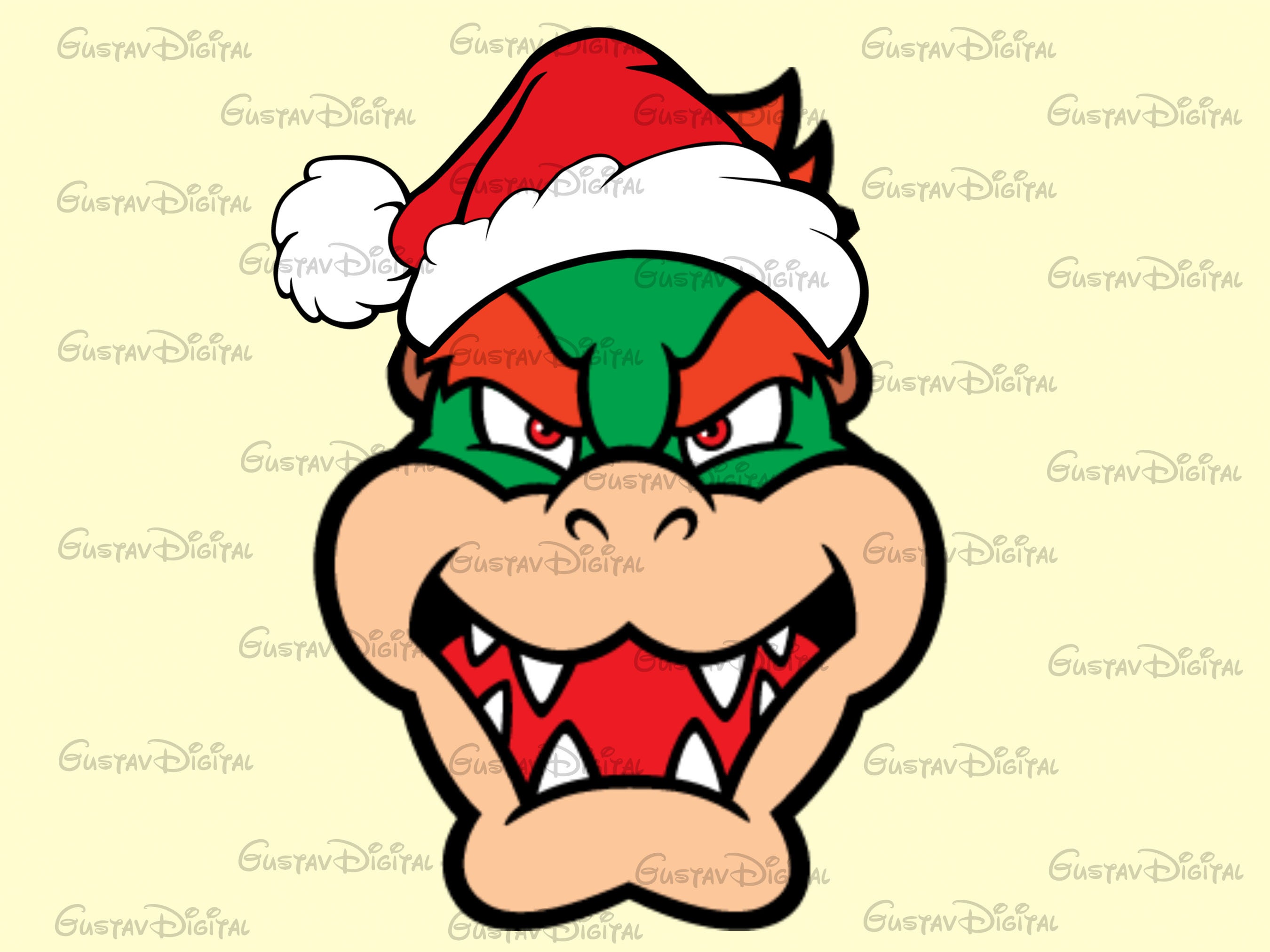 Bowser PNG, Bowser Christmas PNG, Super Mario Christmas, Super Mario ...