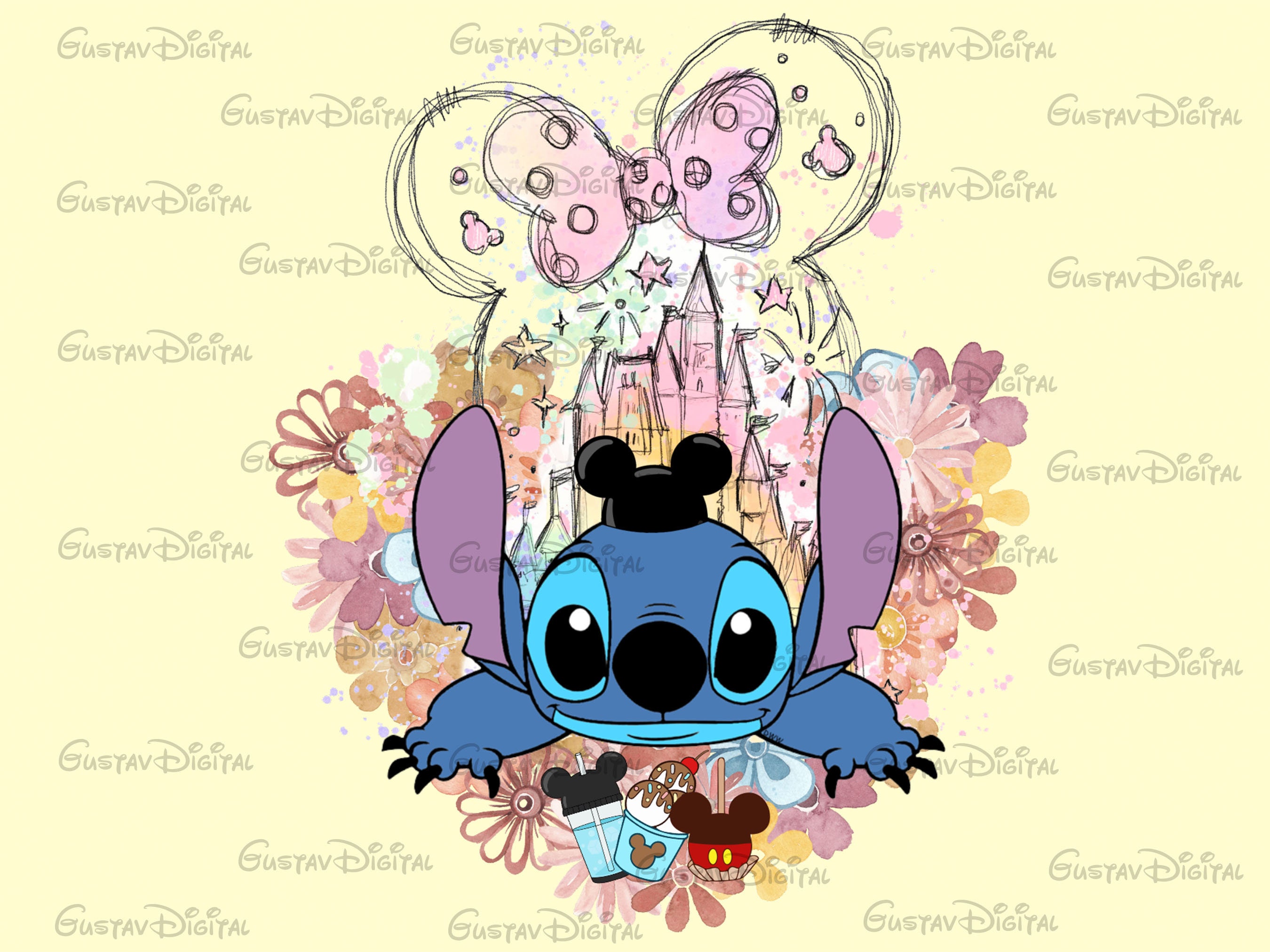 Stitch Mickey Ears Png,stitch Png,stitch Png File,mickey Snacks Png ...