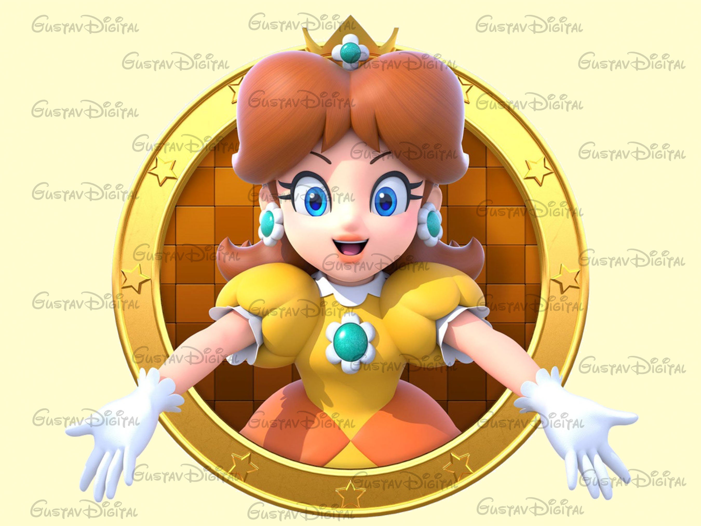 Princess Daisy Png,super Mario Family,princess Daisy Circle Png,super ...