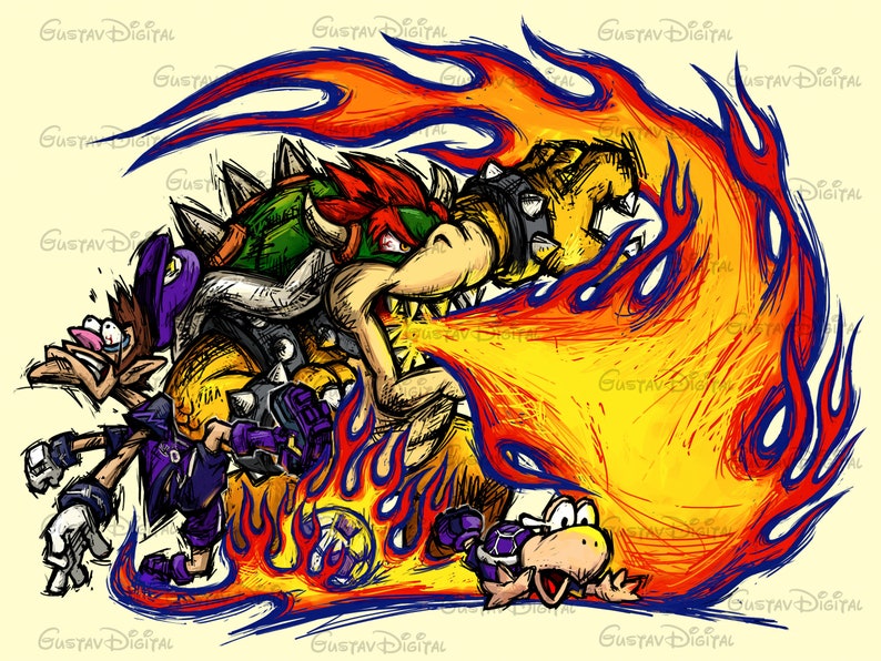 Bowser Png, Bowser Png, Instant Download, Bowser Quality, Super Mario ...