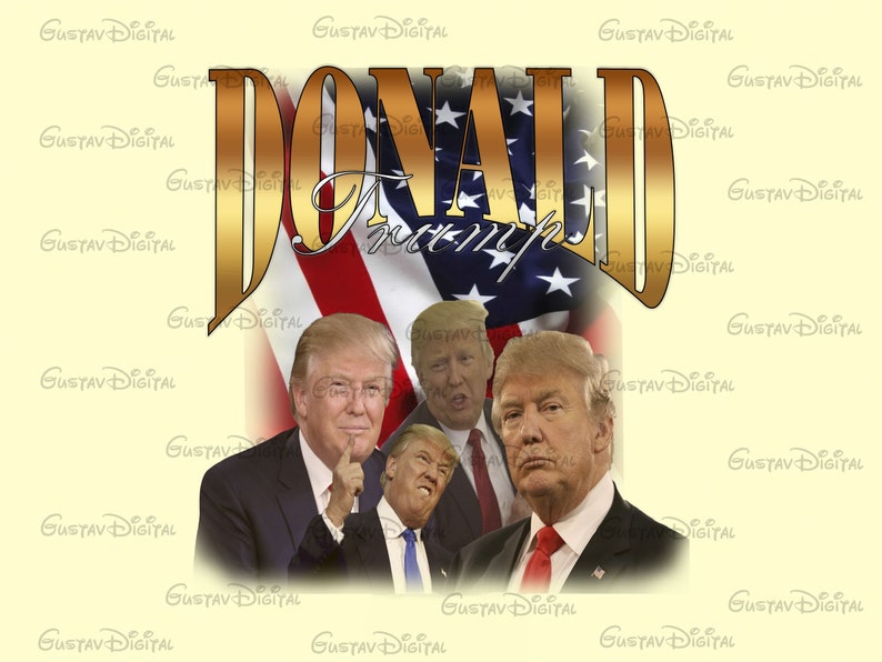 Donald, Donald PNG, Donald Trump, Vintage Donald Trump PNG, Instant ...