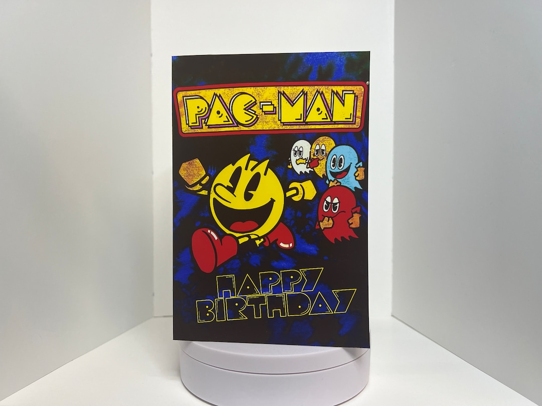 PAC-MAN Birthday Card - Etsy UK