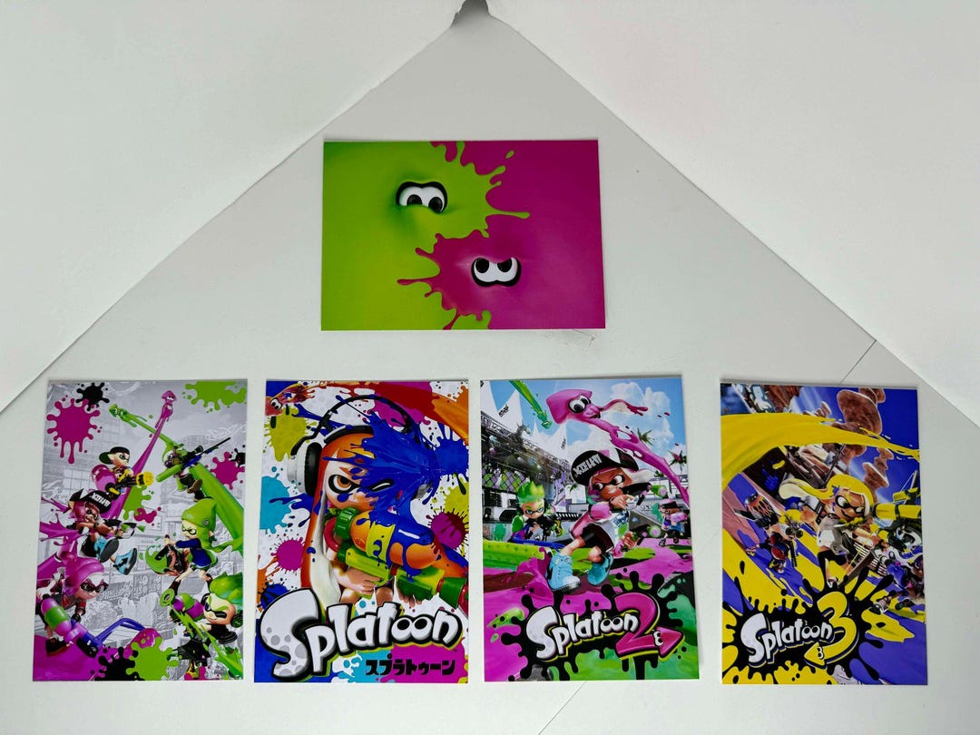 Splatoon Mini Premium Posters 5 Pack - Etsy