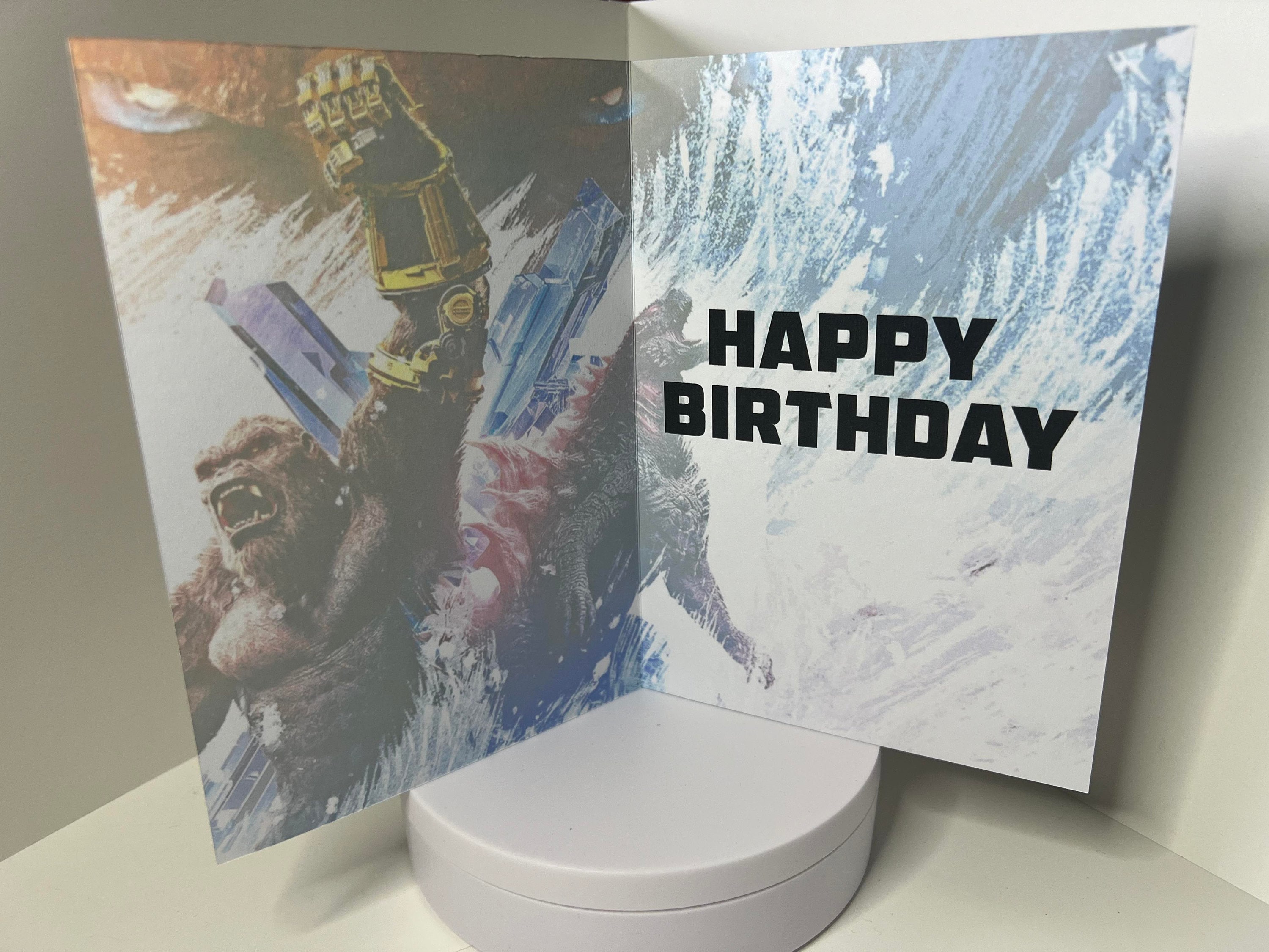 Godzilla X Kong Birthday Card - Etsy