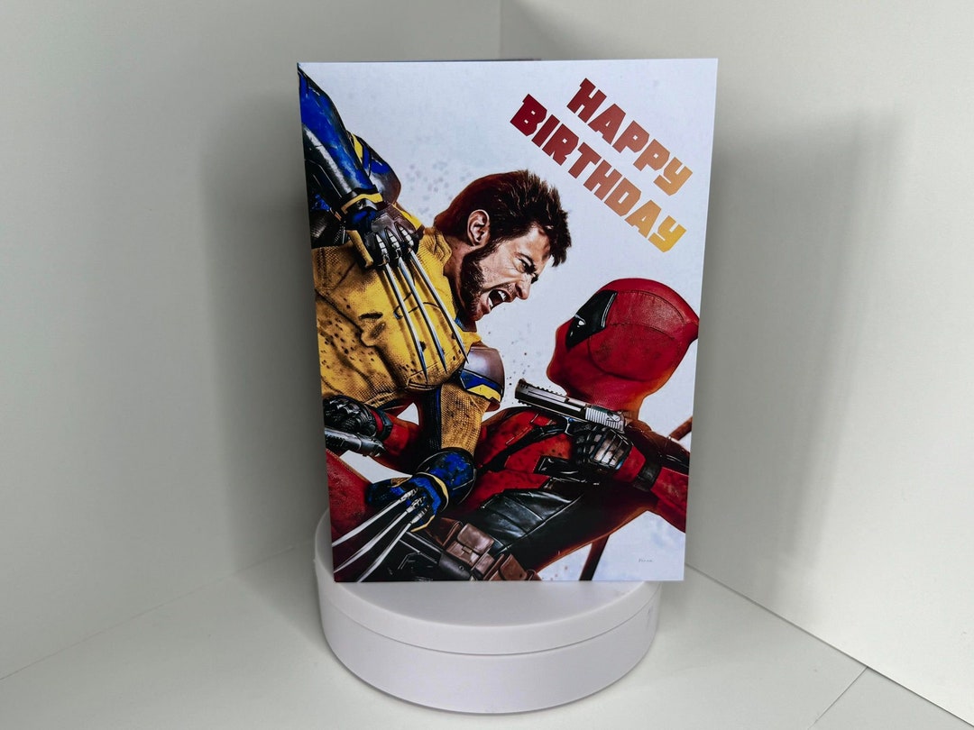 Deadpool & Wolverine Birthday Card - Etsy UK