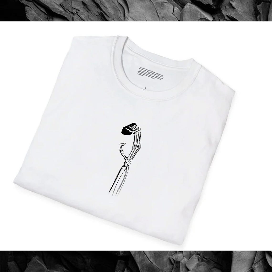 Skeleton Hand Rock Climbing Tshirt/apparel | Comfy Cotton Shirt With ...
