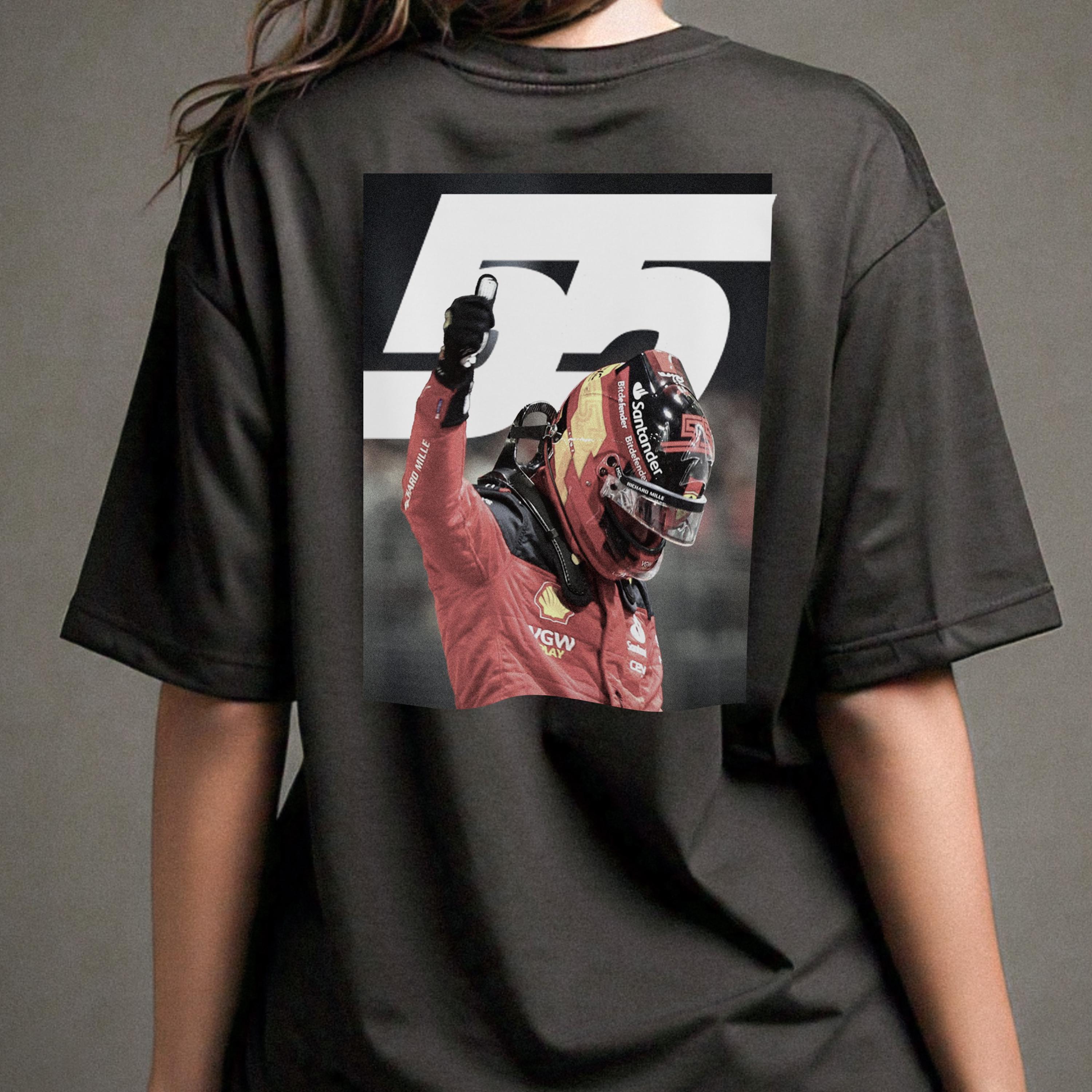 Ferrari 55 F1 Tshirt Carlos Sainz Scuderia Ferrari Shirt. Smooth ...