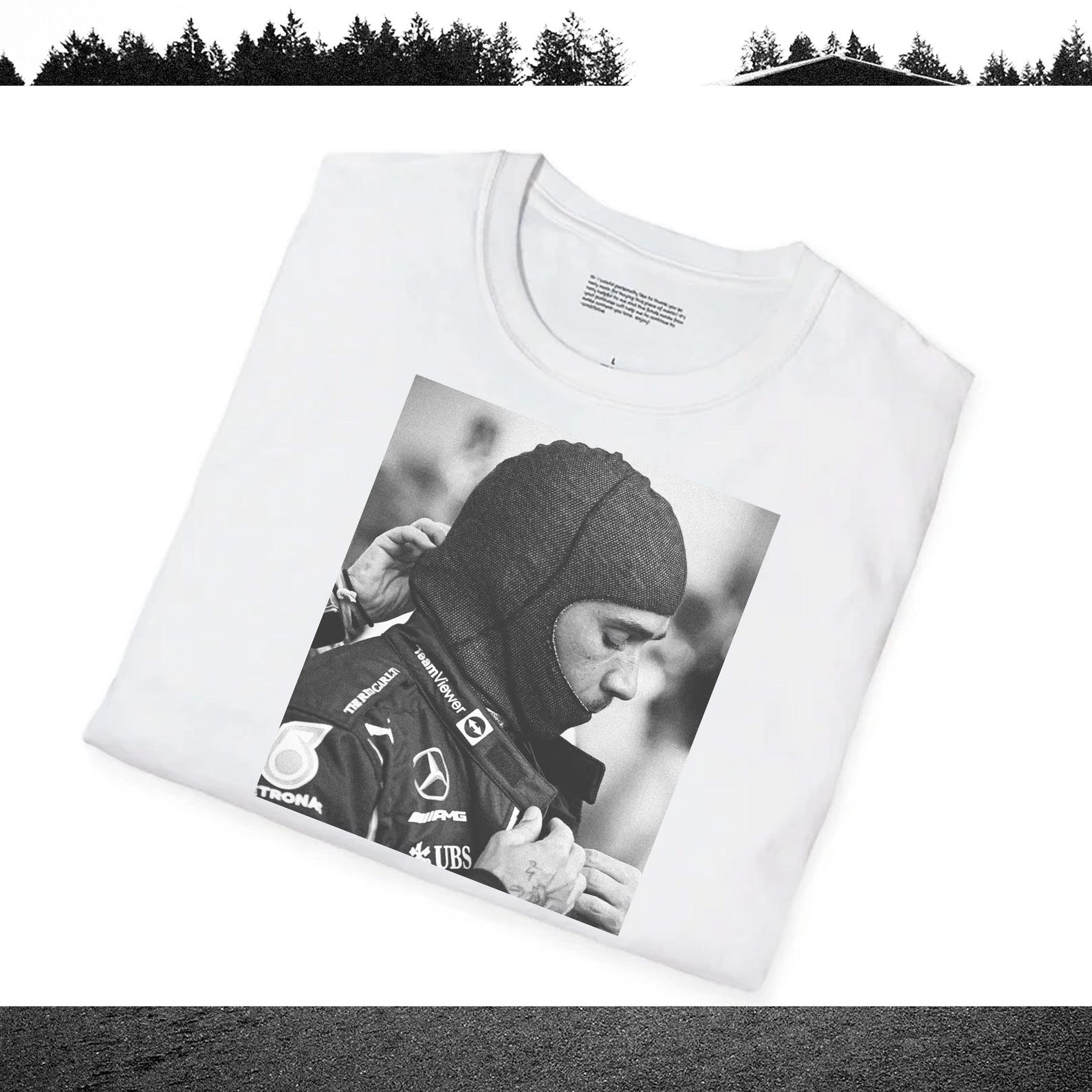 Masked Lewis Hamilton F1 Tshirt| Retro Racing Halloween Graphic Tee ...