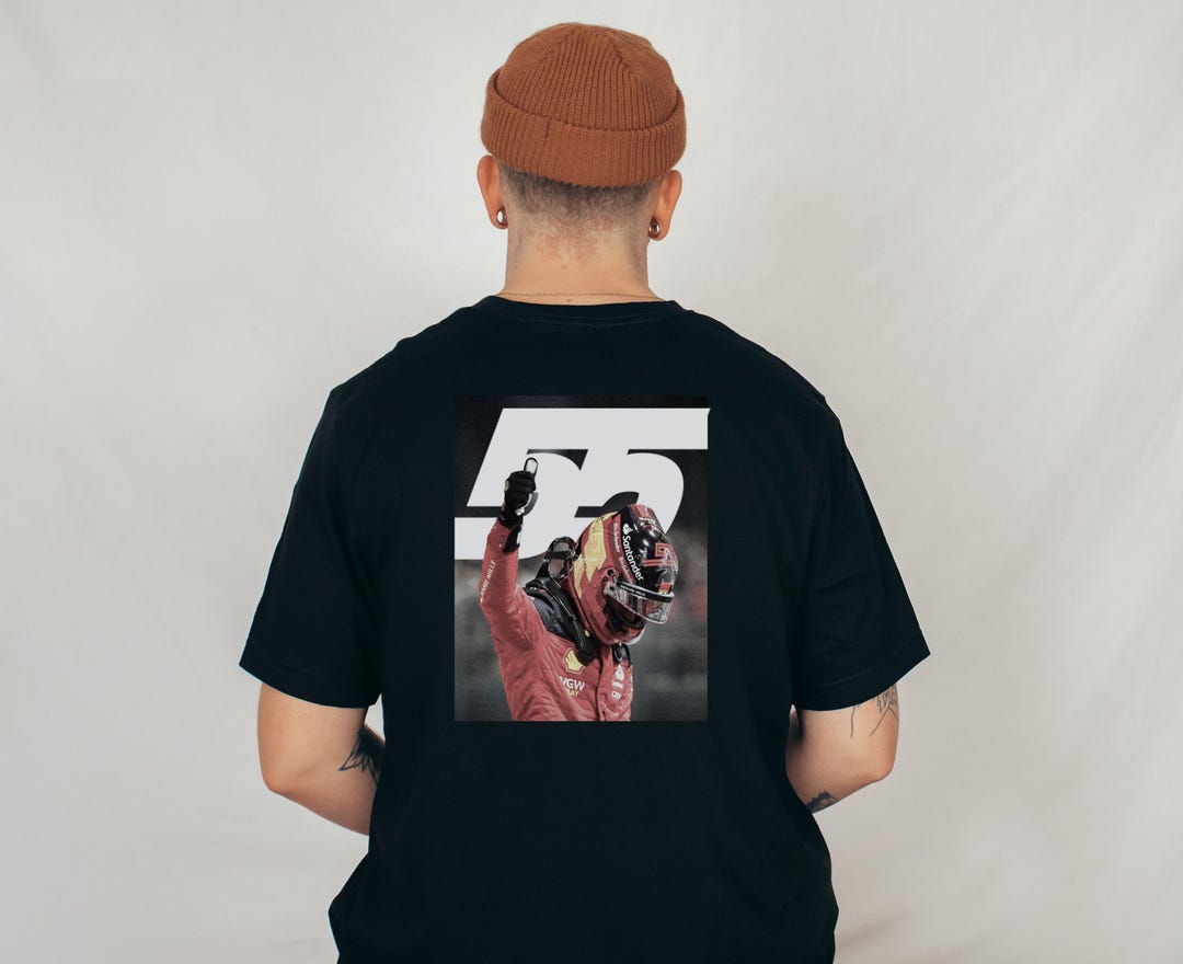 Ferrari 55 F1 Tshirt | Carlos Sainz Scuderia Ferrari Shirt. Smooth ...