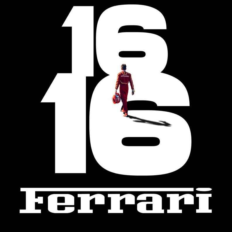 Ferrari 16 F1 Tshirt | Charles Leclerc Scuderia Ferrari Shirt. This ...