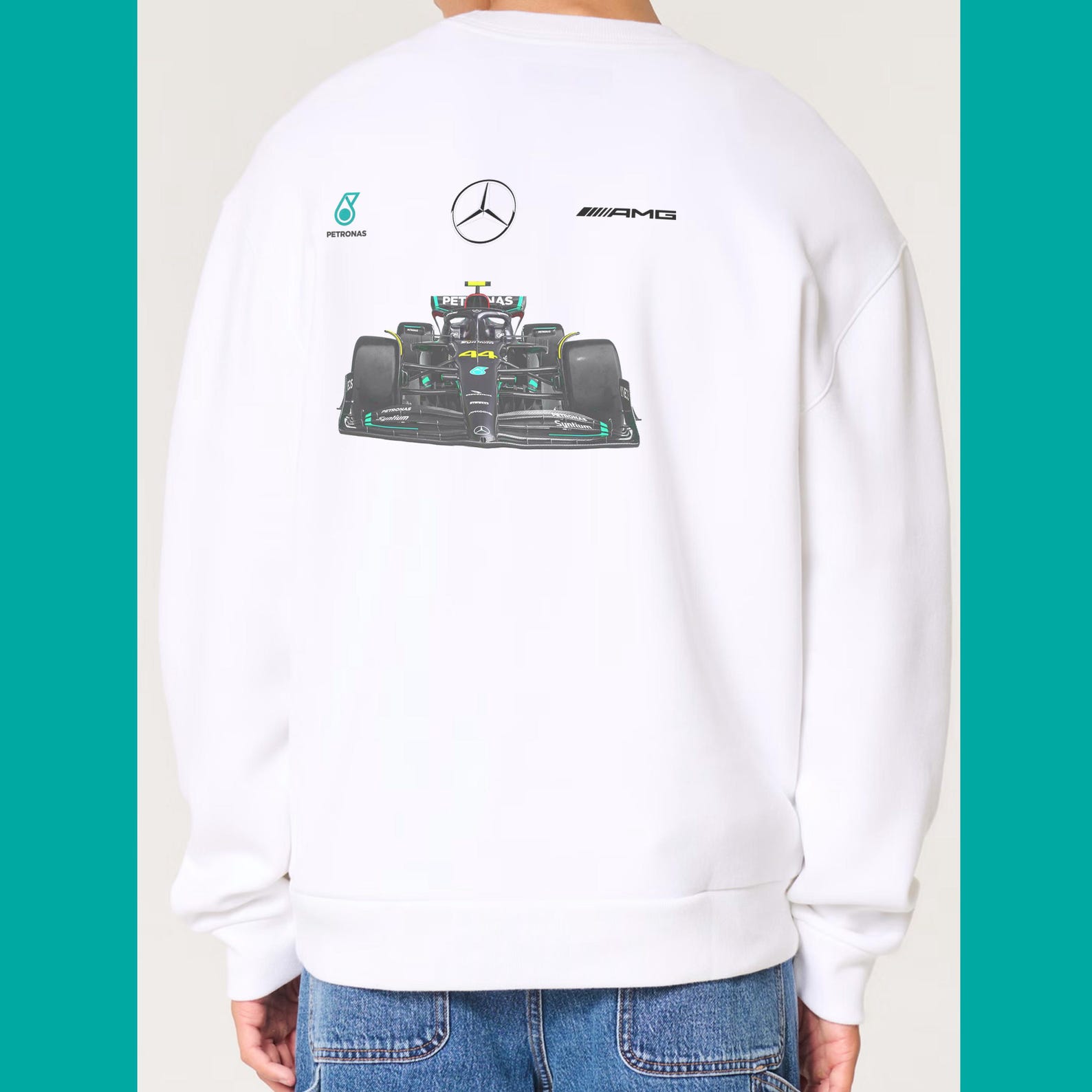 Mercedes F1 Cozy Sweatshirt. Perfect Graphic Lewis Hamilton Formula 1 ...