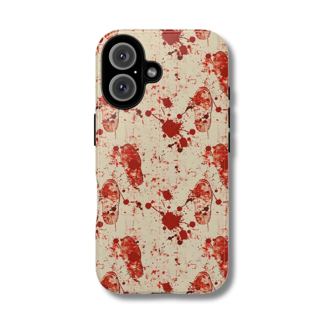 Halloween Phone Case Mystery Crime Scene Phone Case Red Spatter Shoes ...