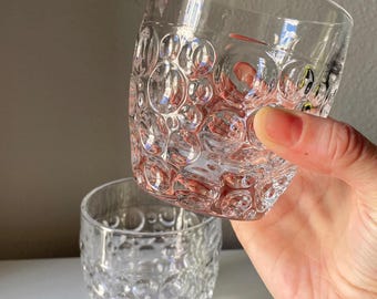 Set of Four Vintage 7.5 Fl Oz RAVENHEAD “siesta” Textured Pressed Glass ...