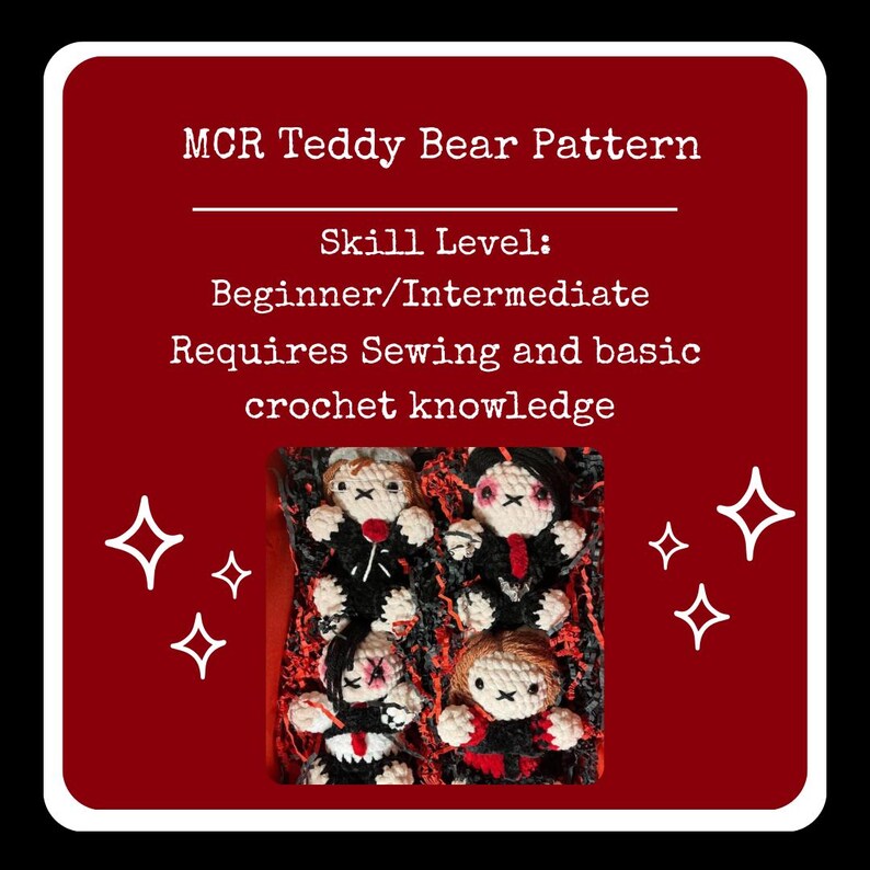 MCR Crochet Teddy Bear Pattern: MCR Amigurumi (PDF Pattern) - Etsy