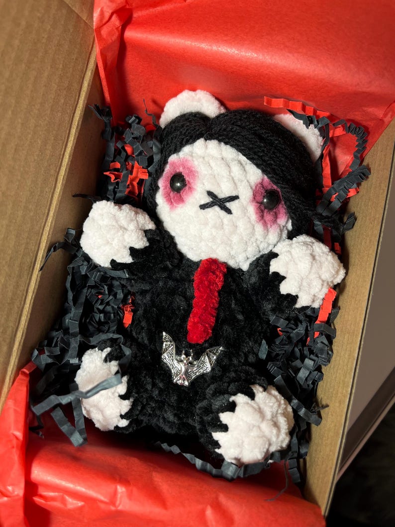 Gerard Teddy Bear - Alternative Band Inspired Crochet Bear - Etsy Australia