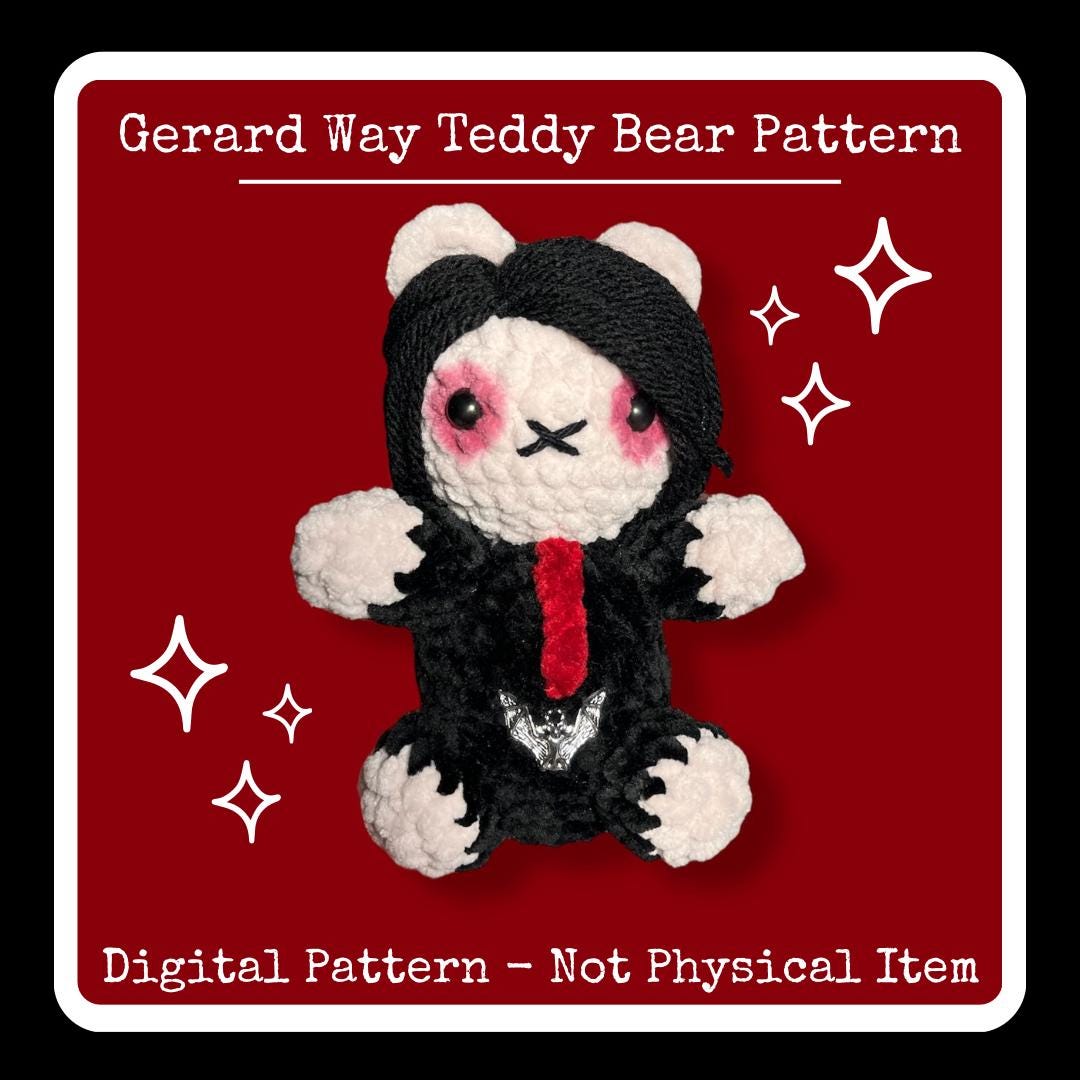 Gerard Way Crochet Teddy Bear Pattern: MCR Amigurumi (PDF Pattern) - Etsy