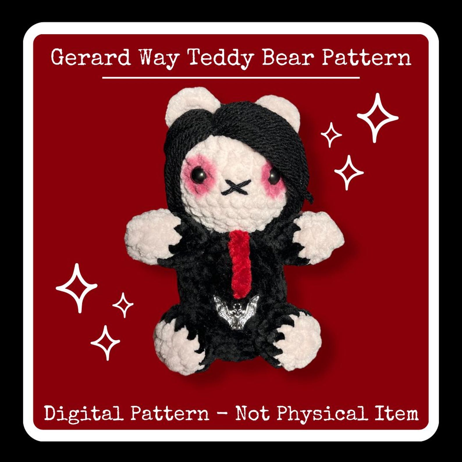 Gerard Way Crochet Teddy Bear Pattern: MCR Amigurumi (PDF Pattern) - Etsy