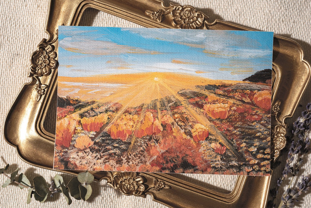 Boho Art Gift Sunset Landscape Wall Art Boho Gift for Home Decor ...