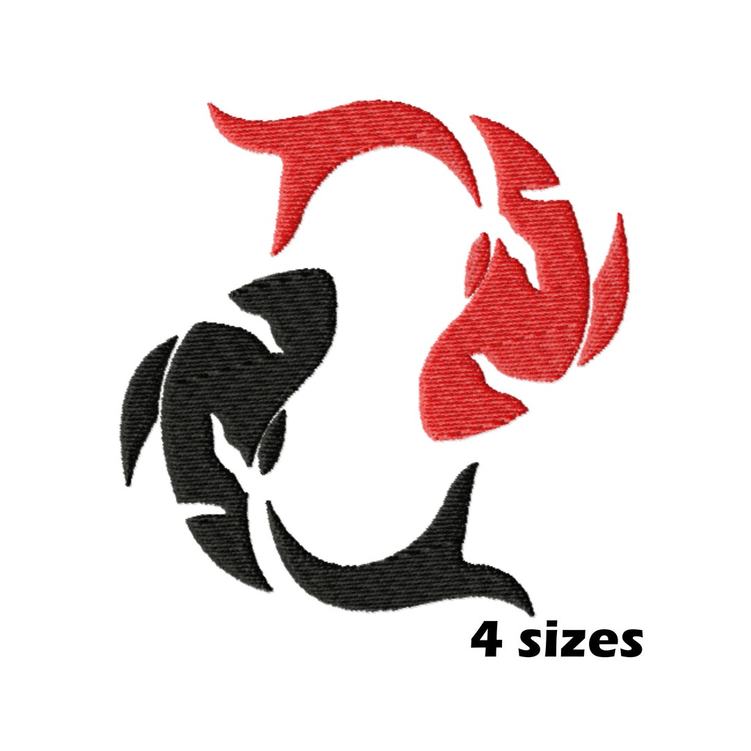 Japanese Koi Fish Embroidery Design, Instant Download 4 Sizes - Etsy