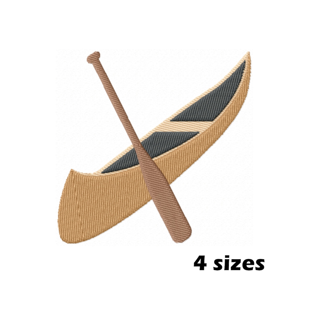 Canoe Embroidery Designs, Instant Download 4 Sizes - Etsy