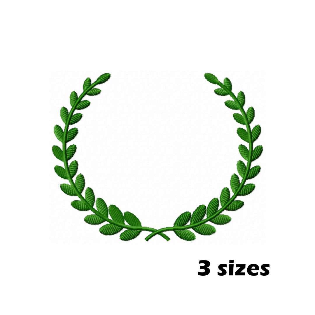 Laurel Wreath Embroidery Designs, Instant Download 3 Sizes - Etsy UK