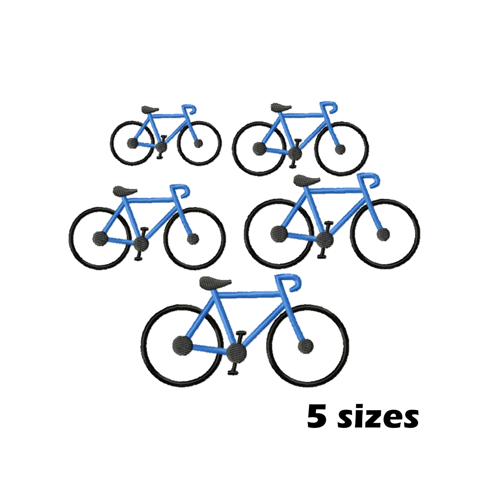 Bicycle Embroidery Designs, Instant Download - 5 Sizes - Etsy