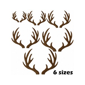 Deer Antlers Embroidery Designs, Instant Download - 6 Sizes - Etsy