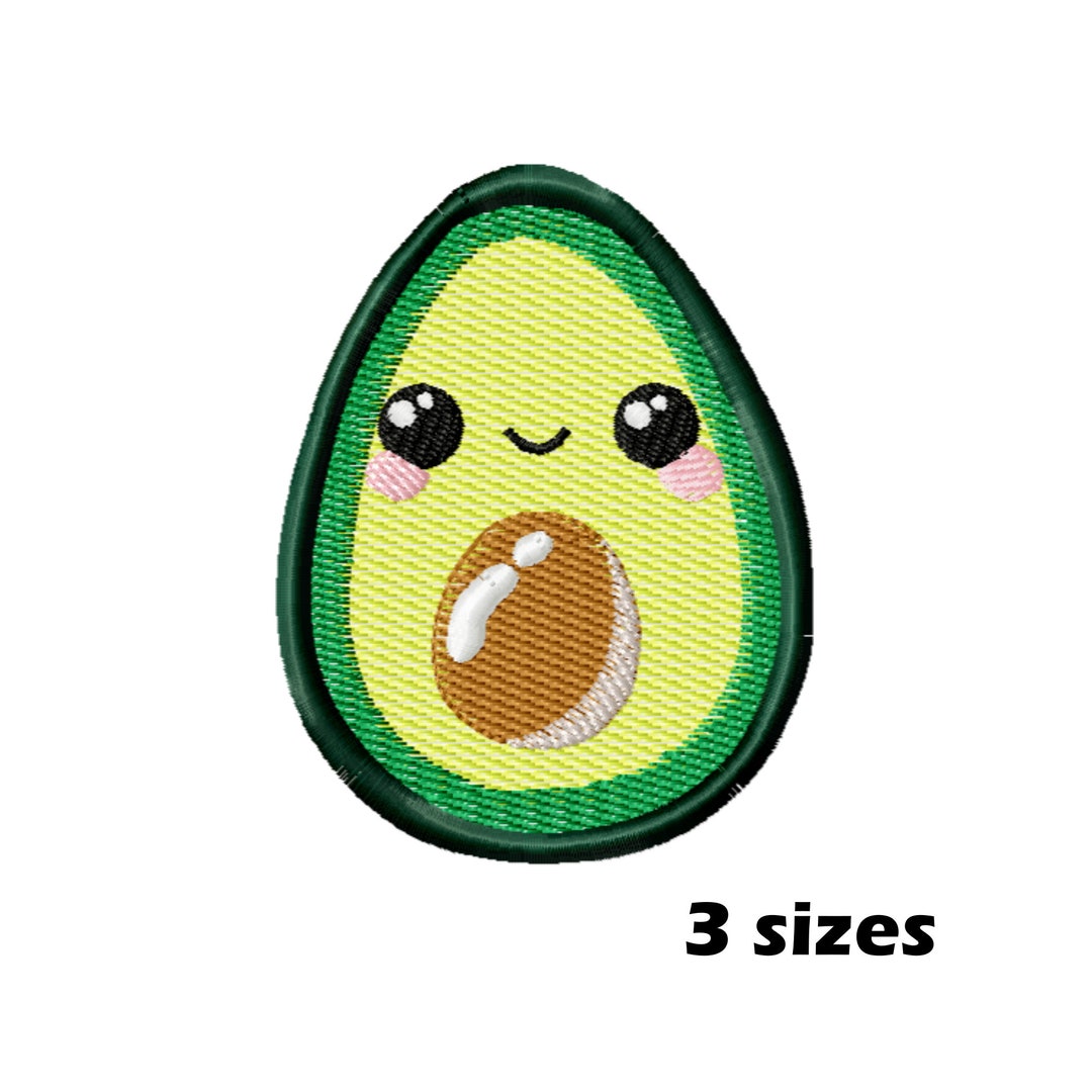 Cute Avocado Embroidery Designs, Instant Download 3 Sizes - Etsy