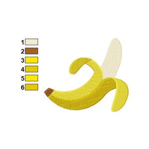 Banana Embroidery Design, Instant Download - 4 Sizes - Etsy