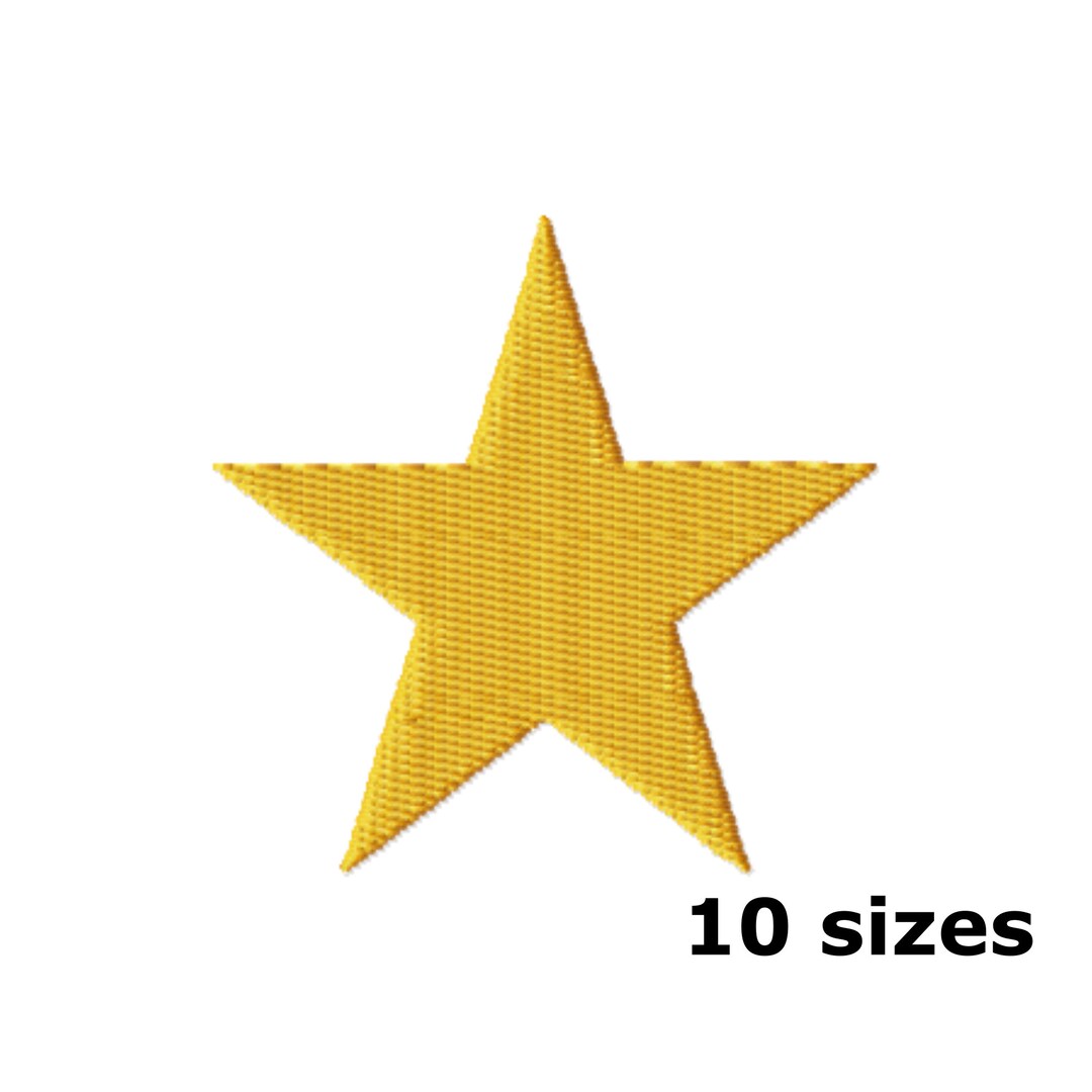 Mini Star Embroidery Designs, Instant Download 10 Sizes - Etsy