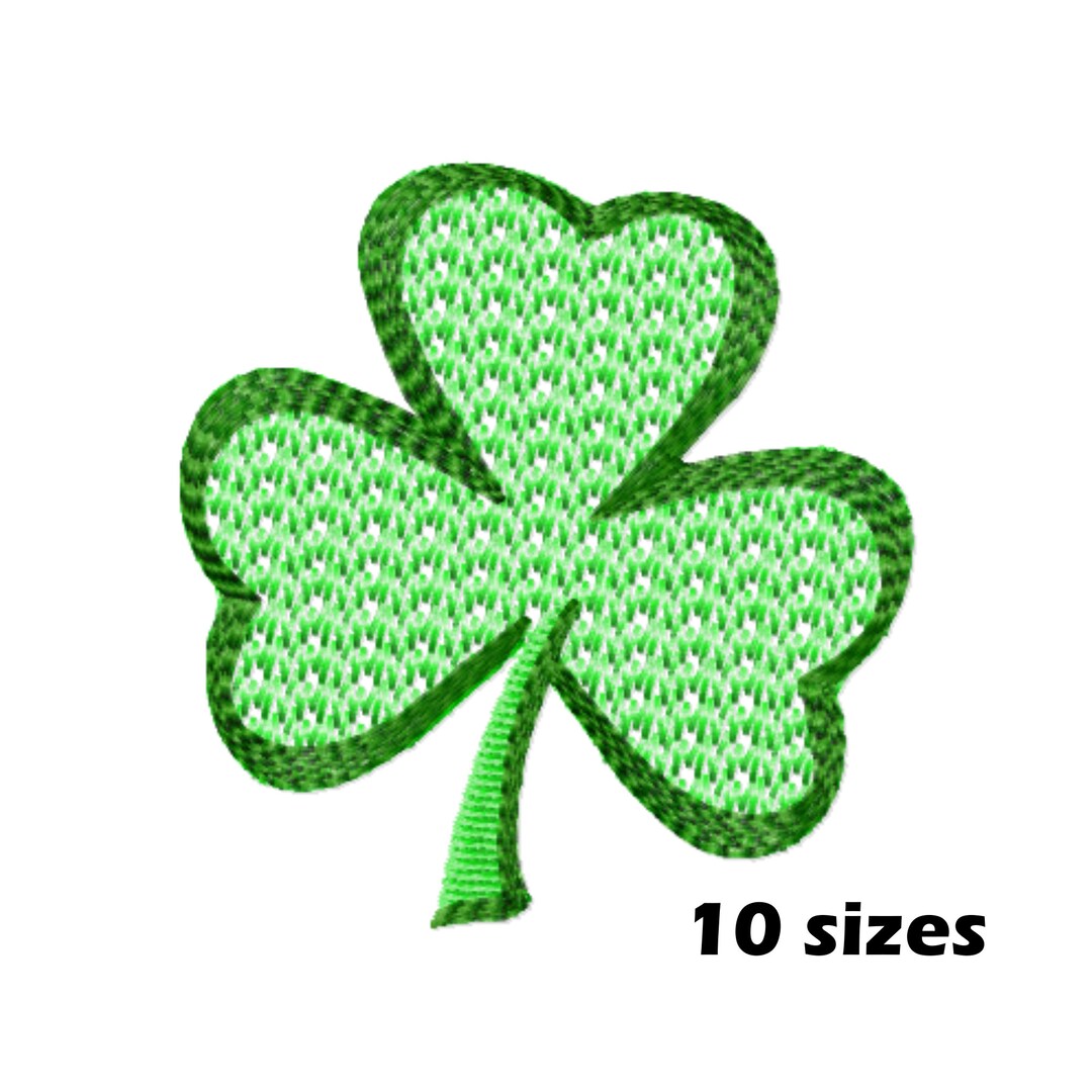 Three Leaf Clover Embroidery Designs, Instant Download 10 Sizes - Etsy