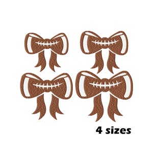 Football Bow Embroidery Designs, Instant Download - 4 Sizes - Etsy
