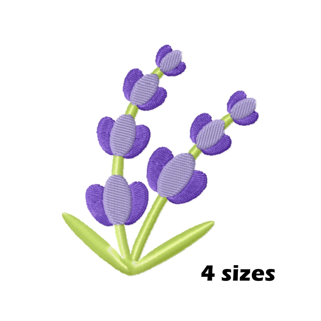 Lavender Flowers Embroidery Designs, Instant Download 4 Sizes - Etsy