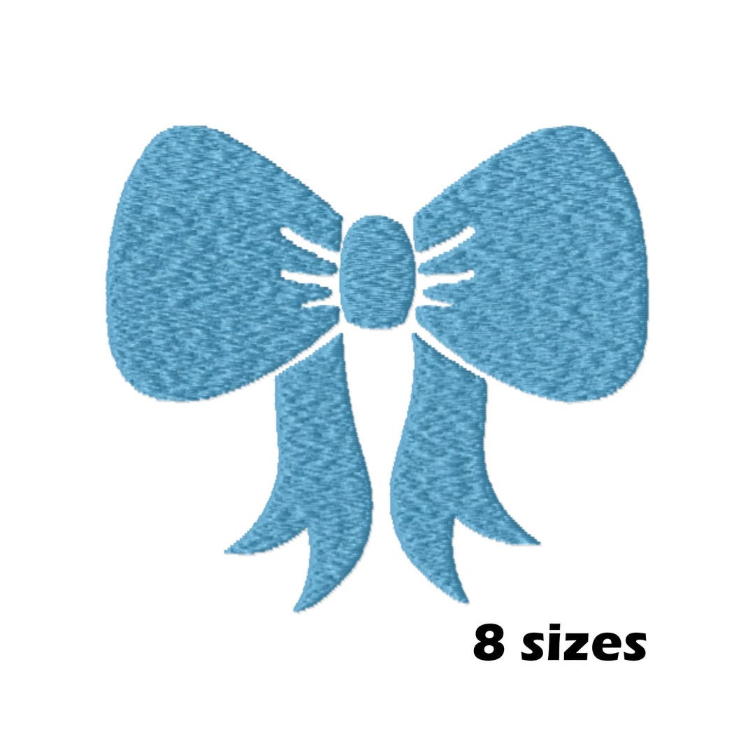 Bow Embroidery Design, Instant Download 8 Sizes - Etsy
