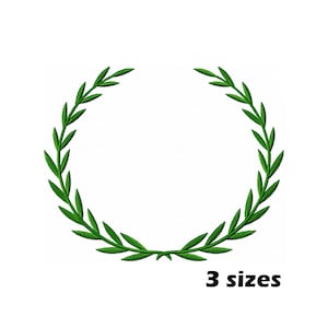 Laurel Wreath Embroidery Designs, Instant Download 3 Sizes - Etsy