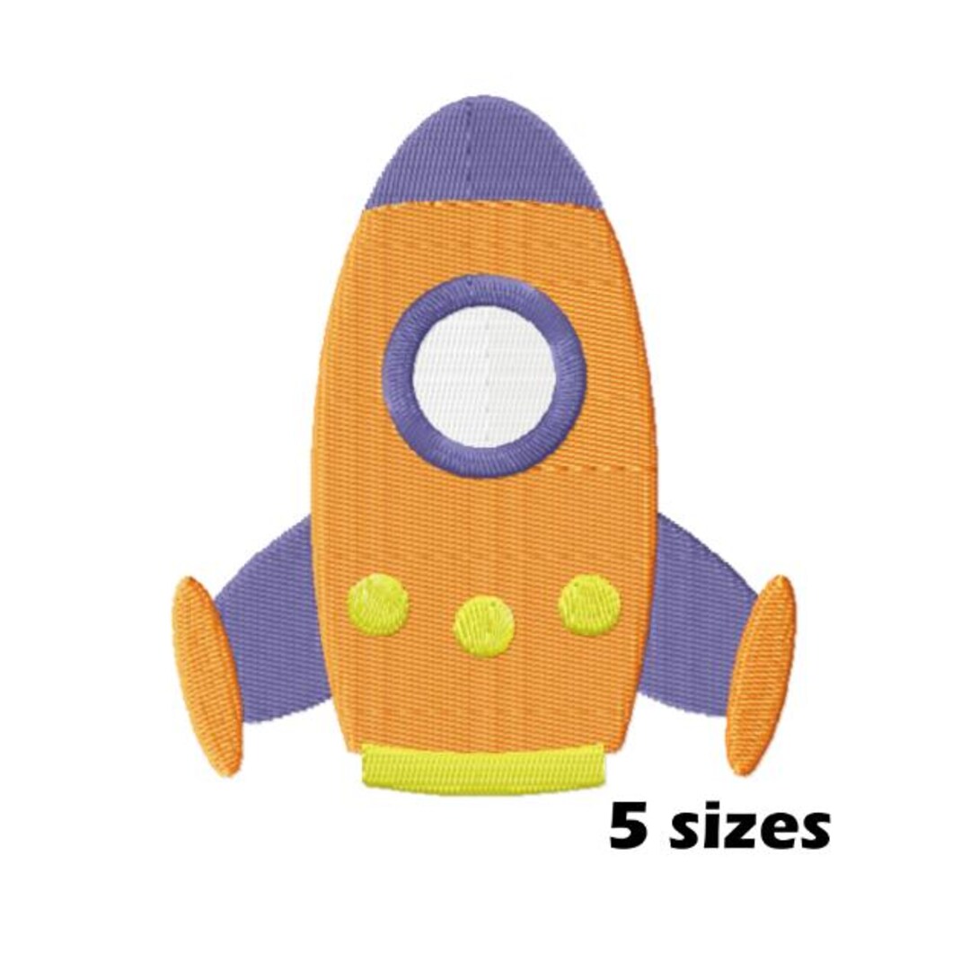 Rocket Embroidery Design, Shuttle Launch, Space Design, Nursery ...