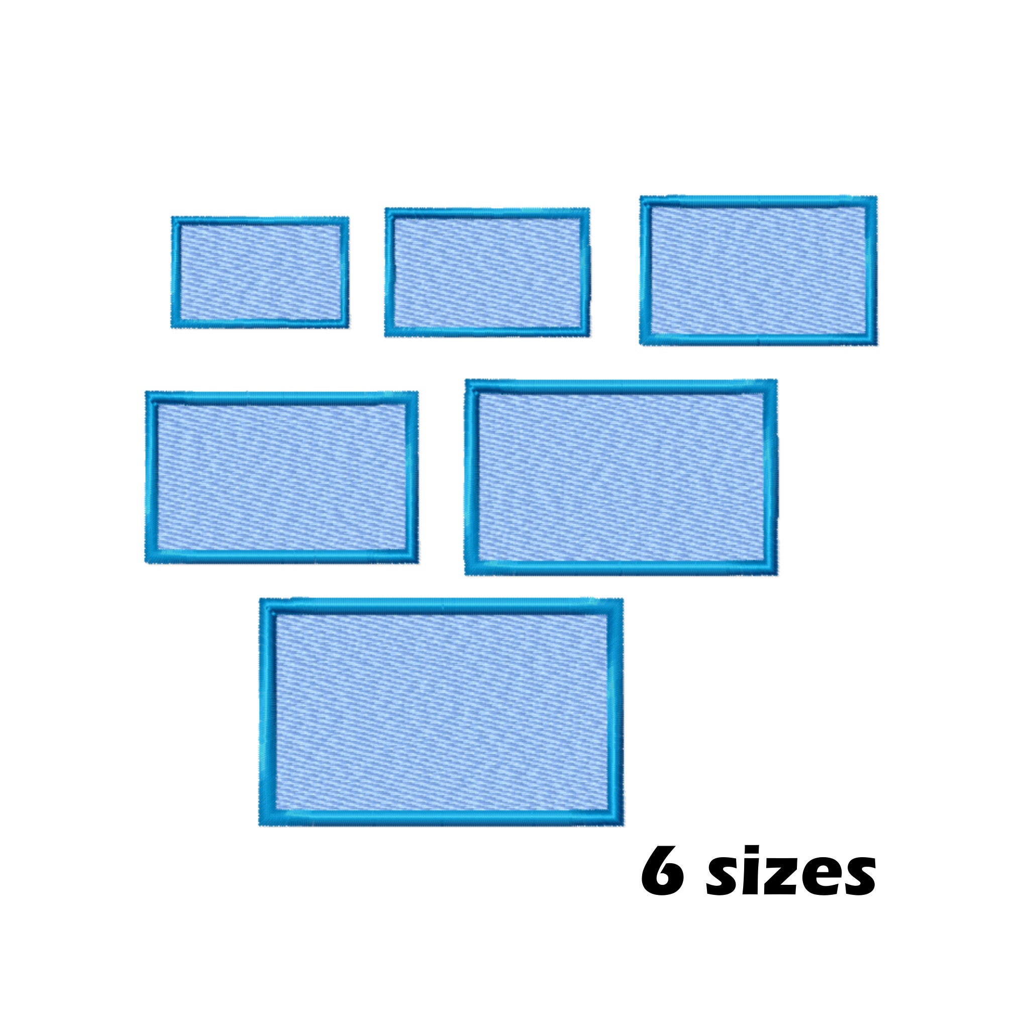 Rectangle Shape Embroidery Designs Instant Download 6 Sizes - Etsy