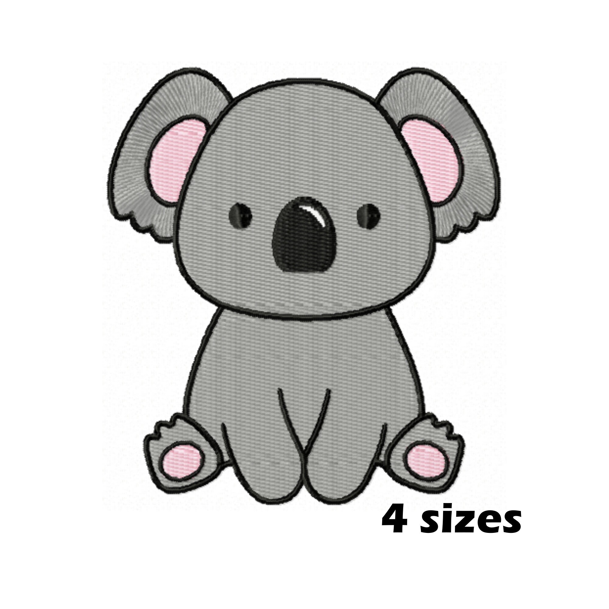 Cute Koala Embroidery Designs Instant Download 4 Sizes - Etsy