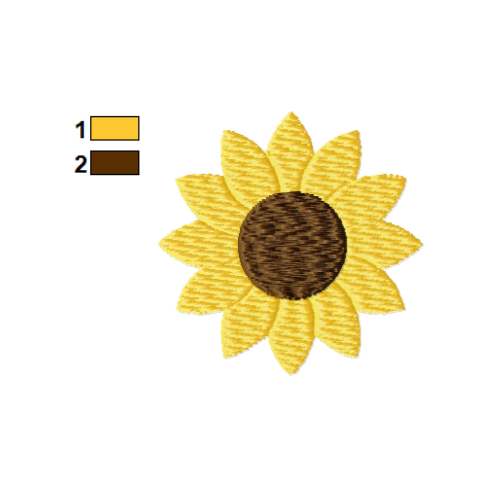 Mini Sunflower Embroidery Designs Instant Download 8 Sizes - Etsy