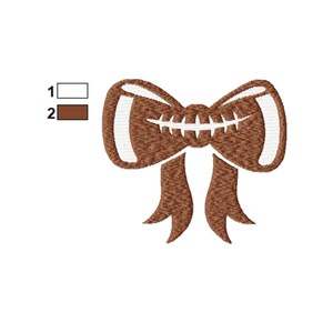 Football Bow Embroidery Designs, Instant Download - 4 Sizes - Etsy