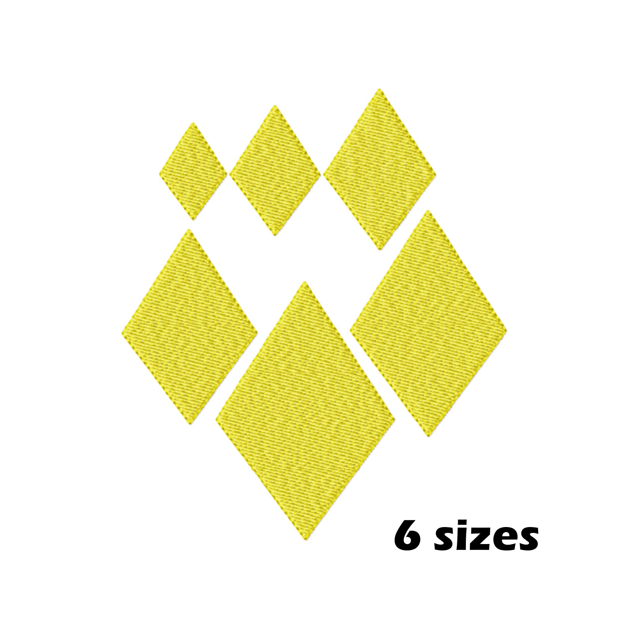Diamond Shape Embroidery Designs Instant Download 6 Sizes - Etsy