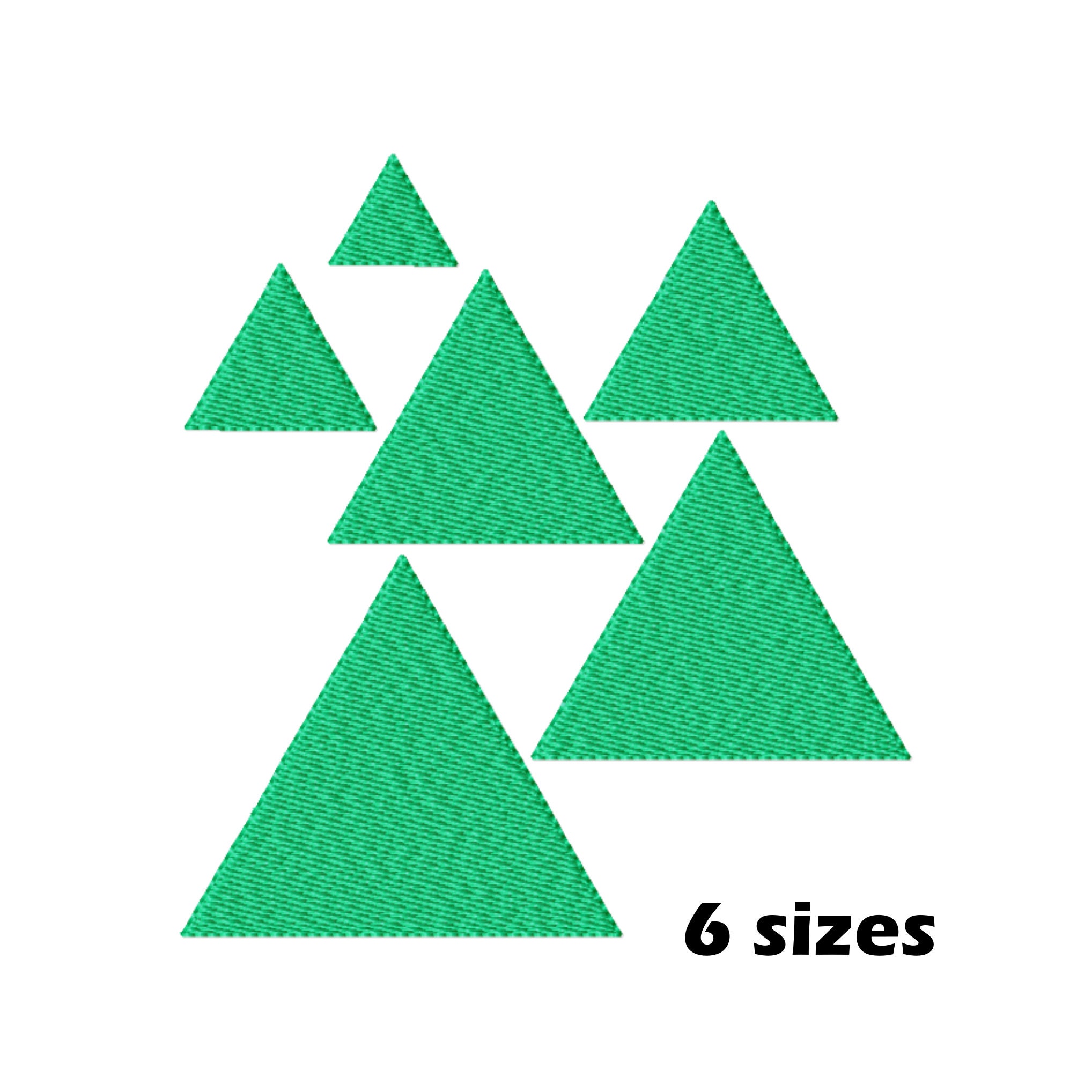 Triangle Shape Embroidery Designs Instant Download 6 Sizes - Etsy