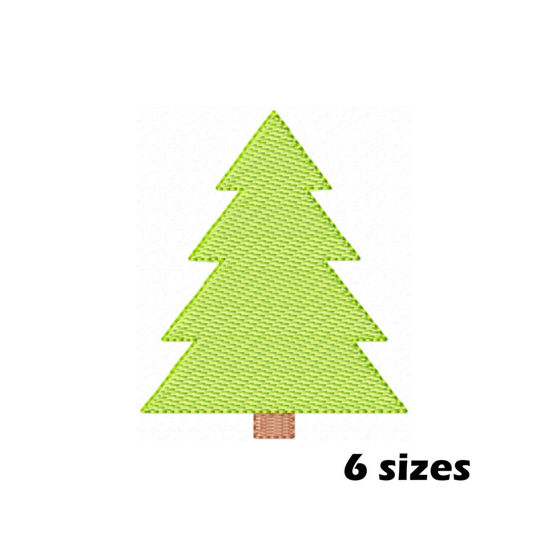 Mini Christmas Tree Embroidery Designs, Instant Download 6 Sizes - Etsy